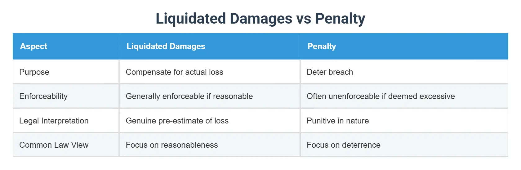 Liquidated Damages vs Penalty