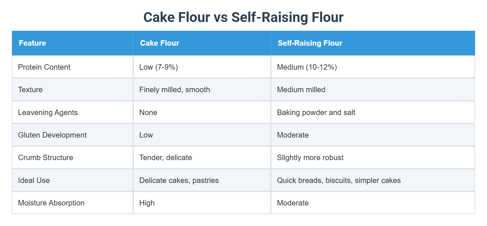 Cake Flour vs Self-Raising Flour