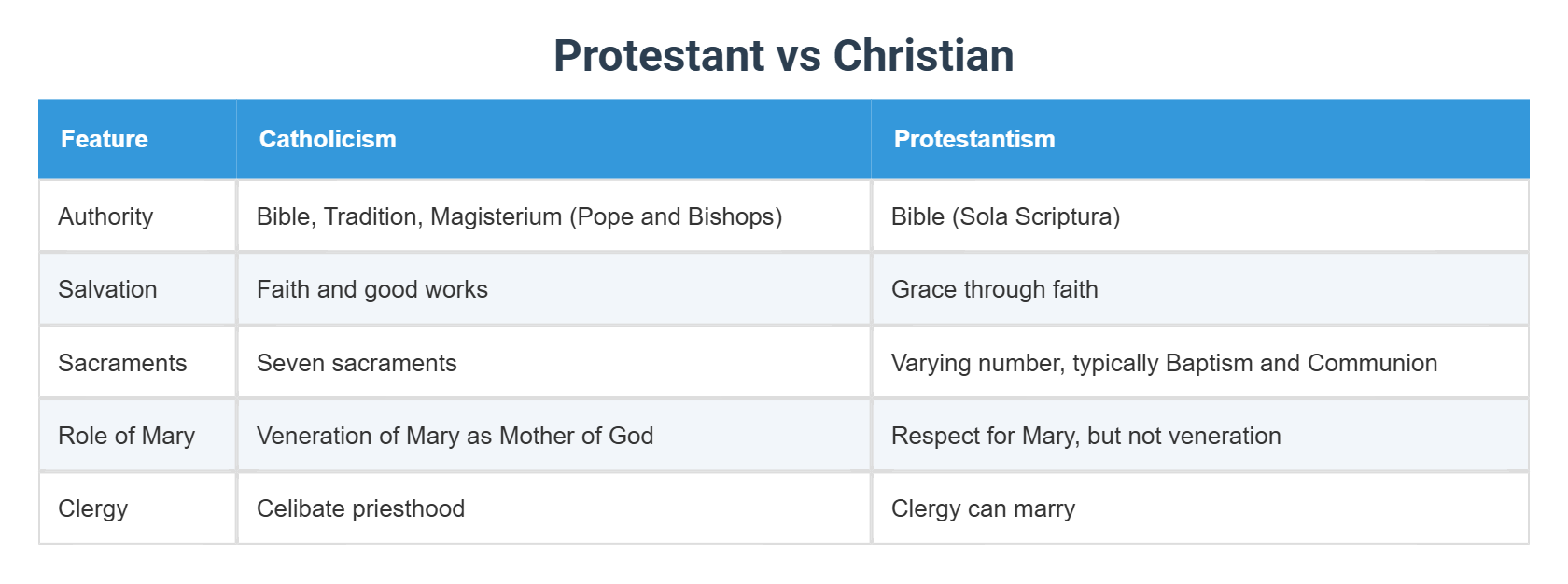 Protestant vs Christian