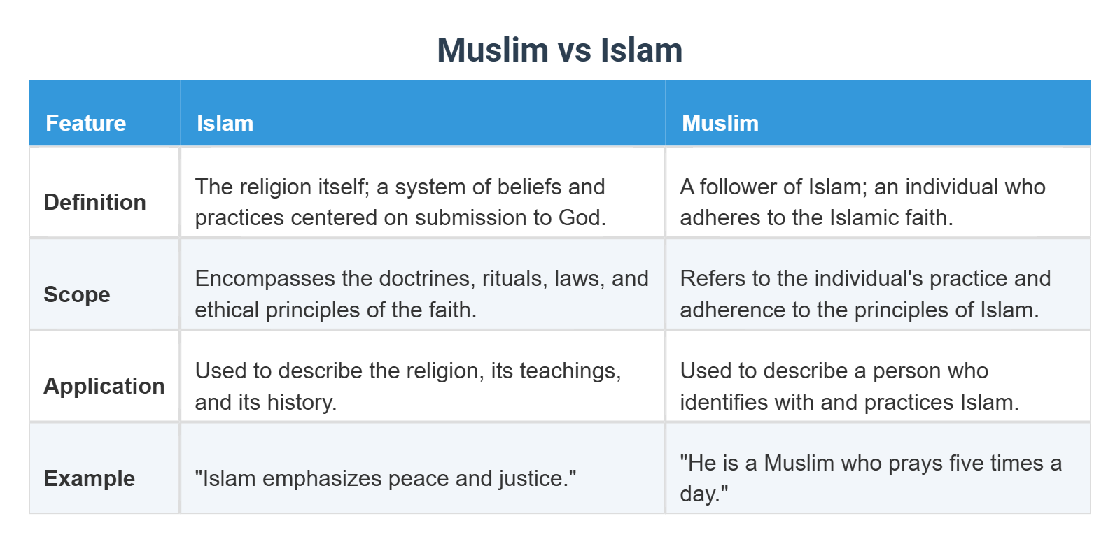Muslim vs Islam