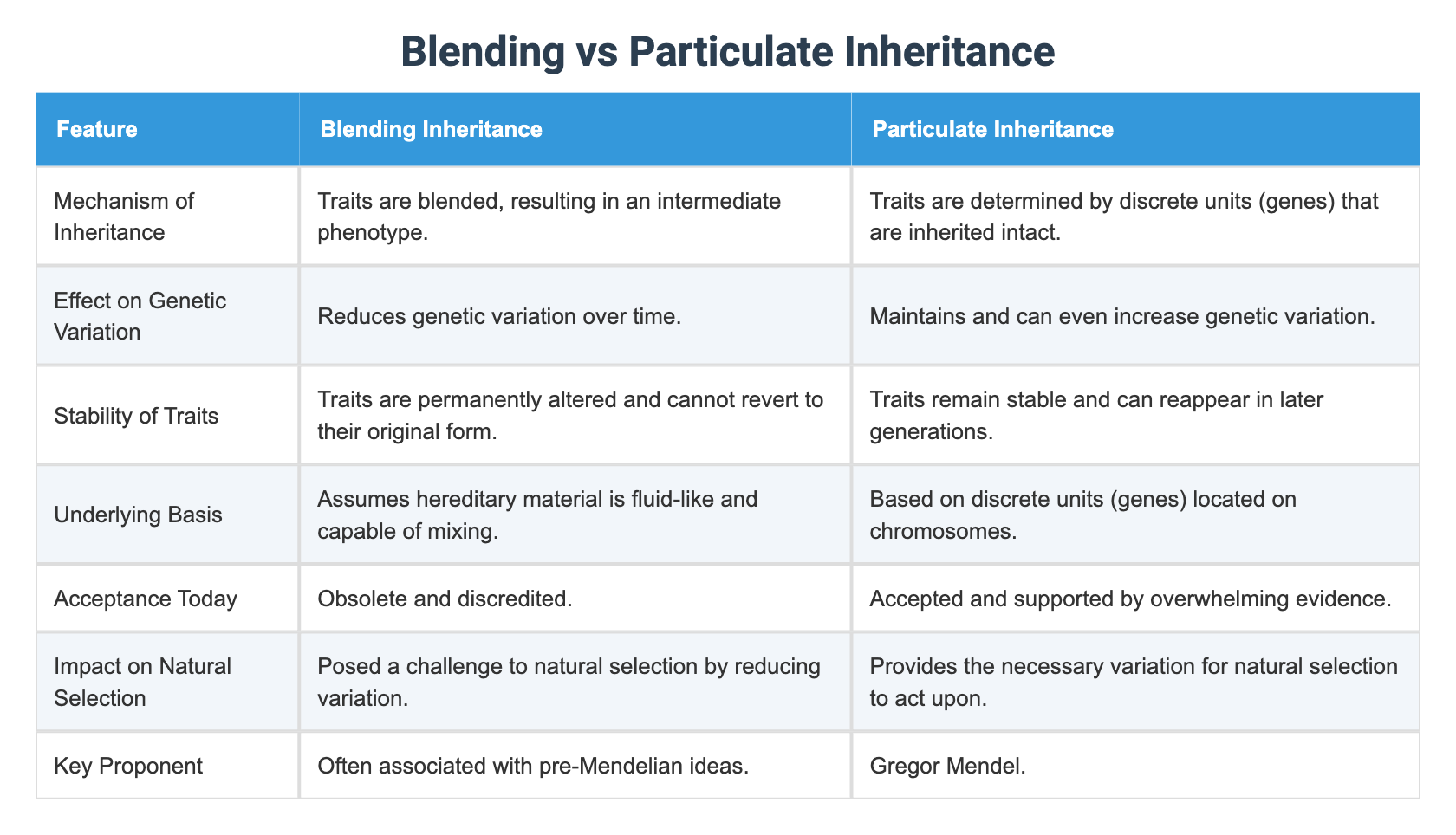 Blending vs Particulate Inheritance