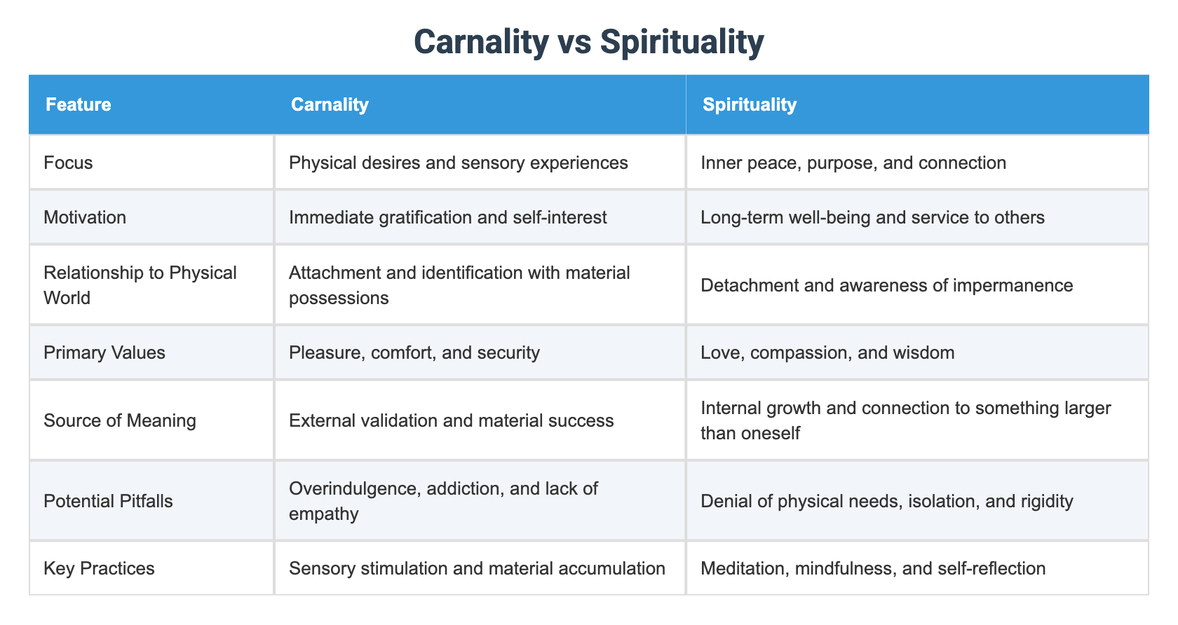 Carnality vs Spirituality