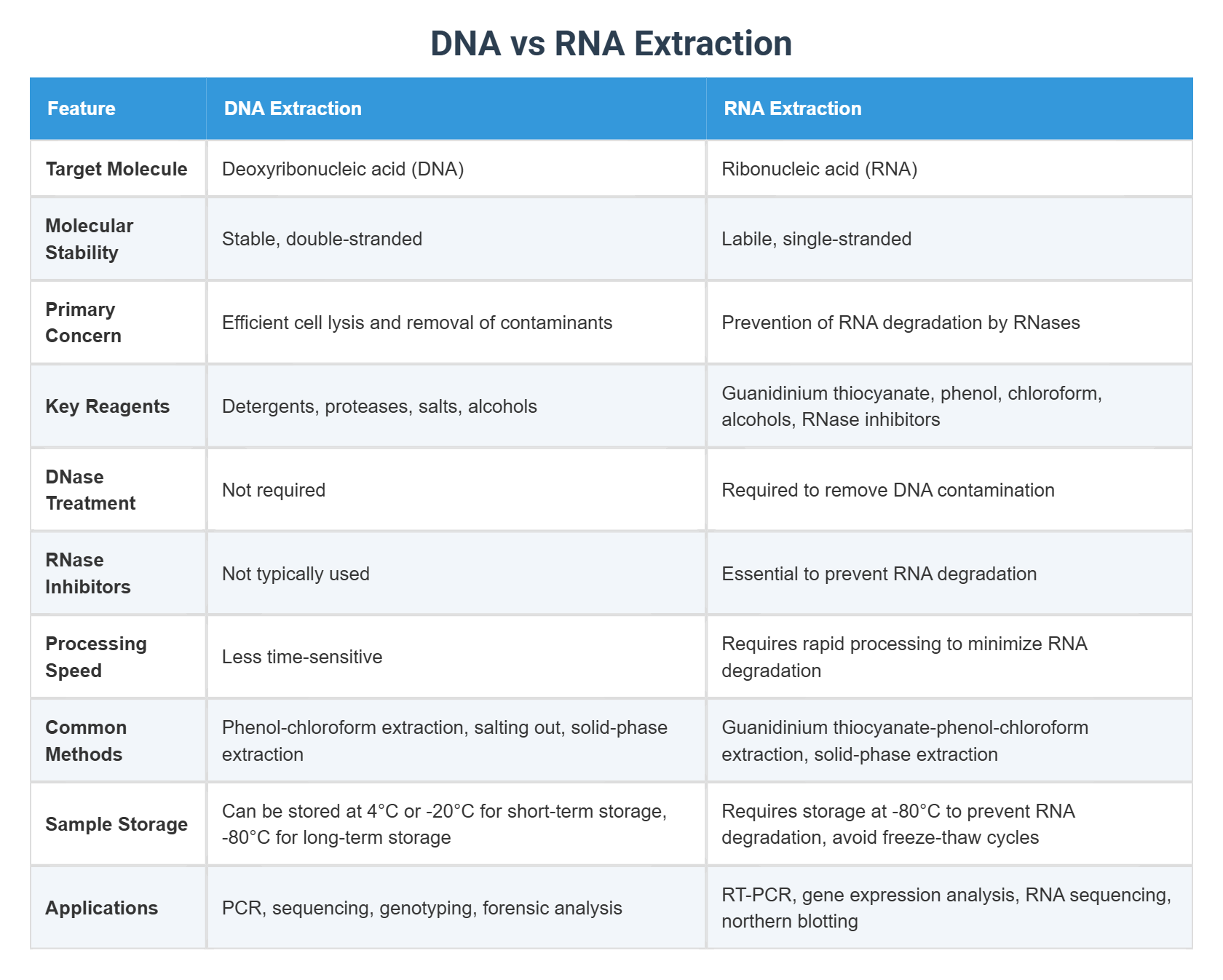 DNA vs RNA Extraction