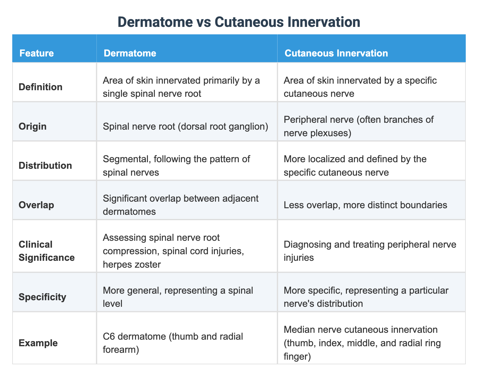 Dermatome vs Cutaneous Innervation