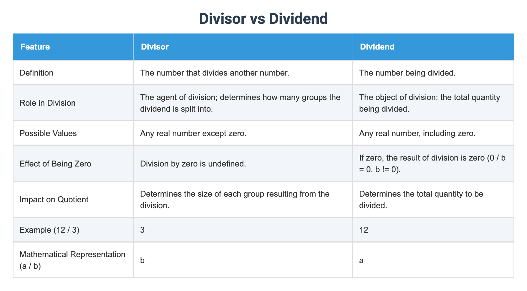 Divisor vs Dividend