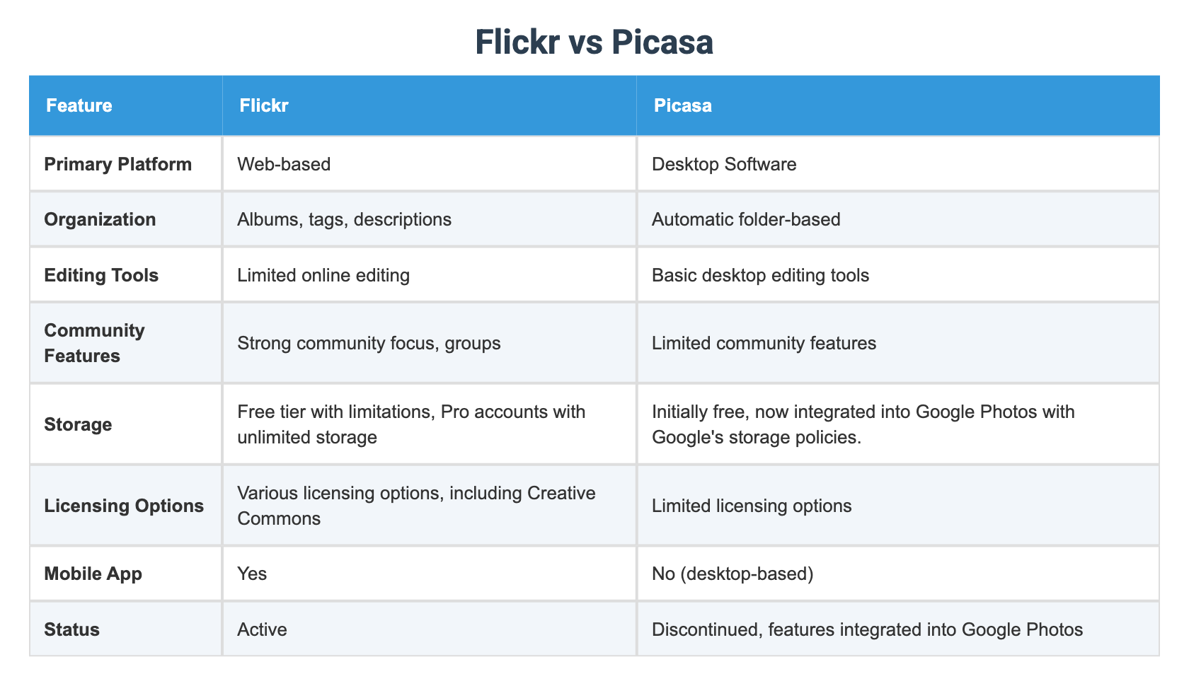 Flickr vs Picasa