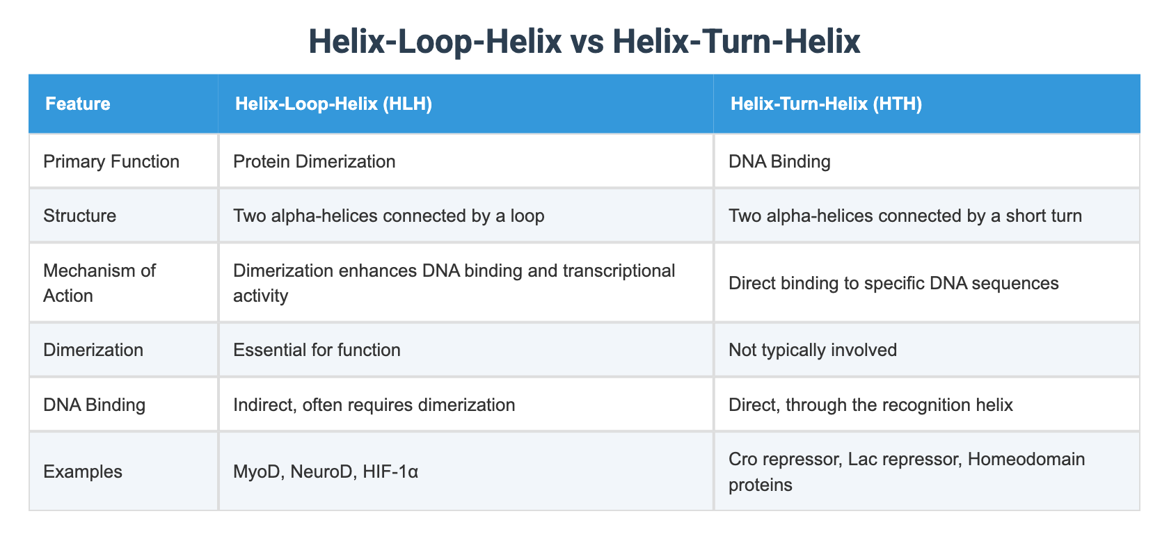Helix-Loop-Helix vs Helix-Turn-Helix