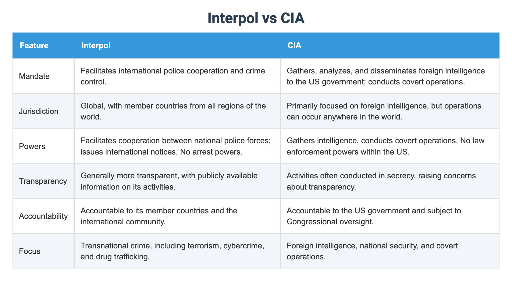 Interpol vs Europol