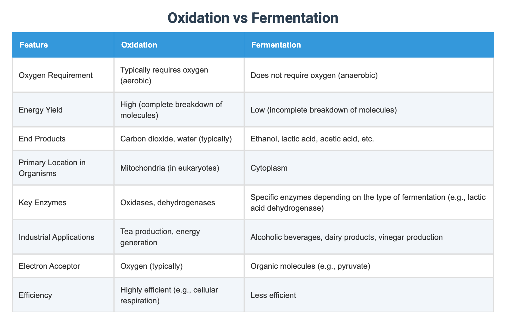 Oxidation vs Fermentation