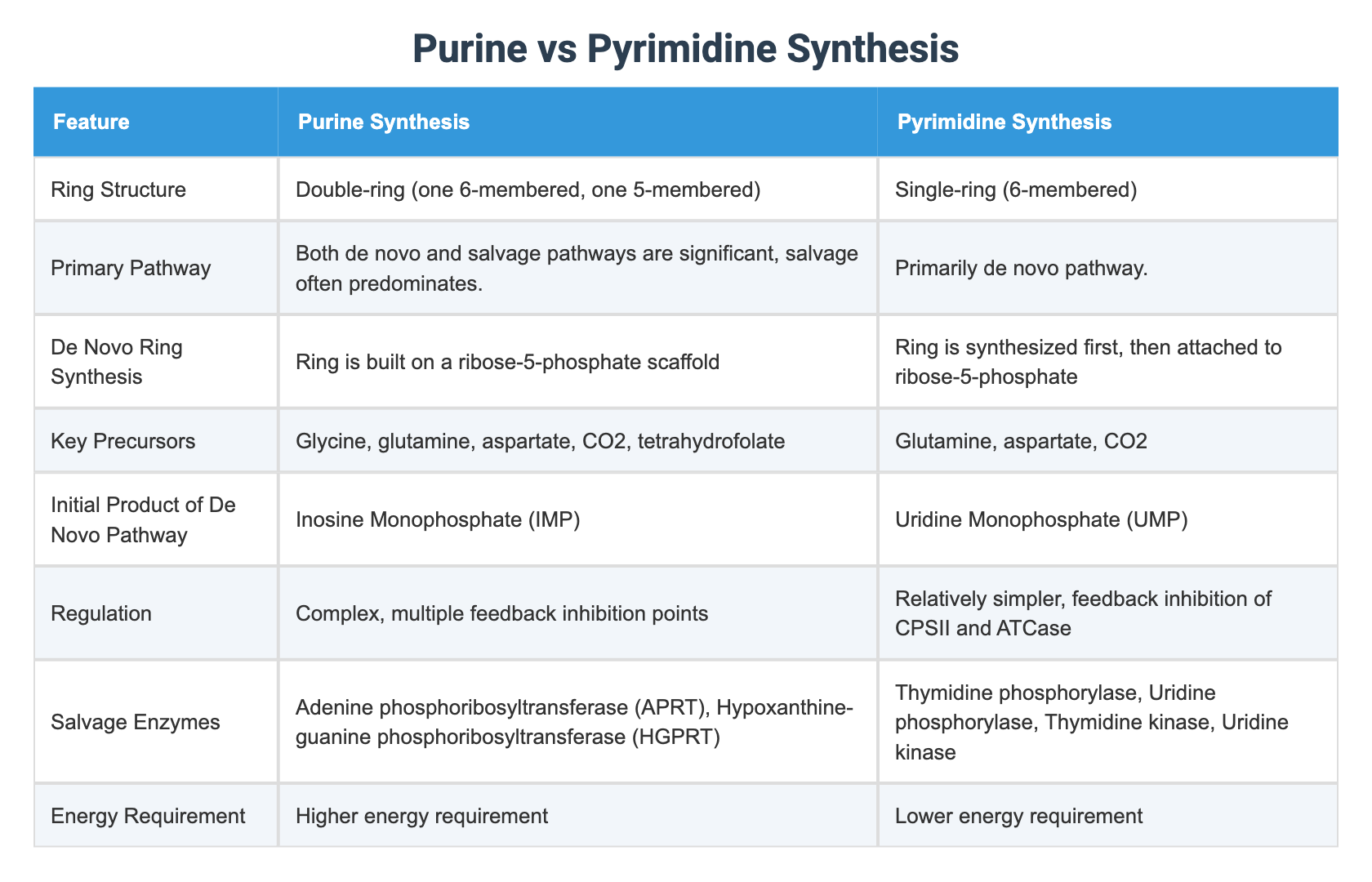 Purine vs Pyrimidine Synthesis