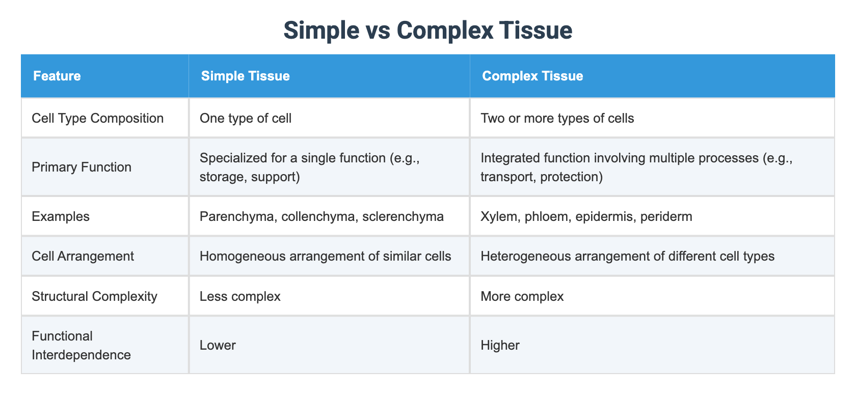 Simple vs Complex Tissue