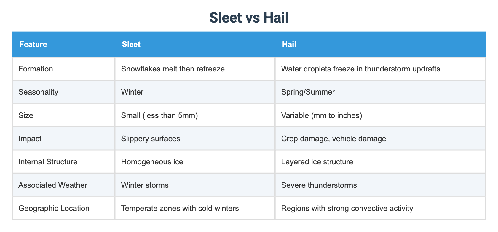 Sleet vs Hail