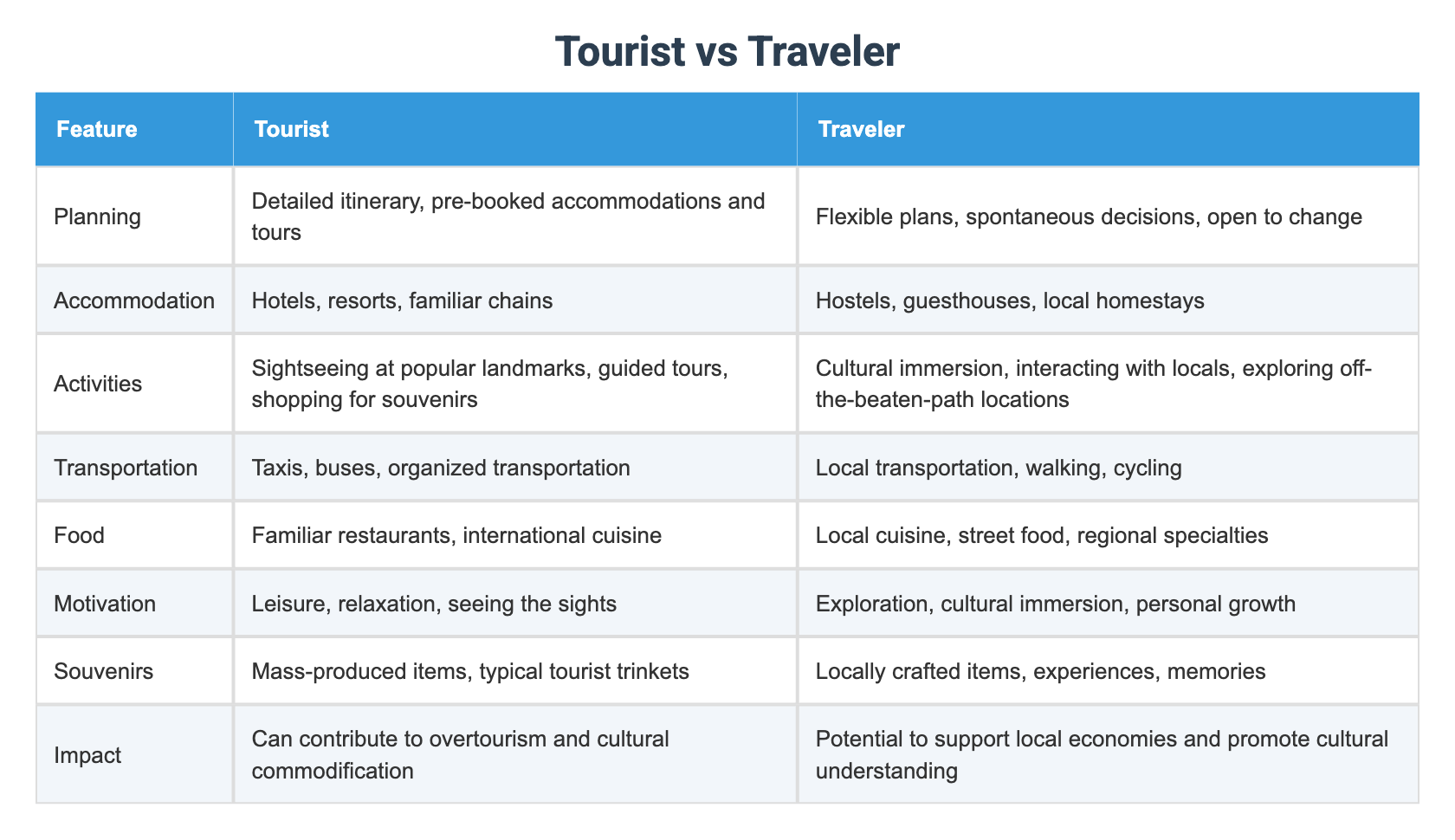 Tourist vs Traveler