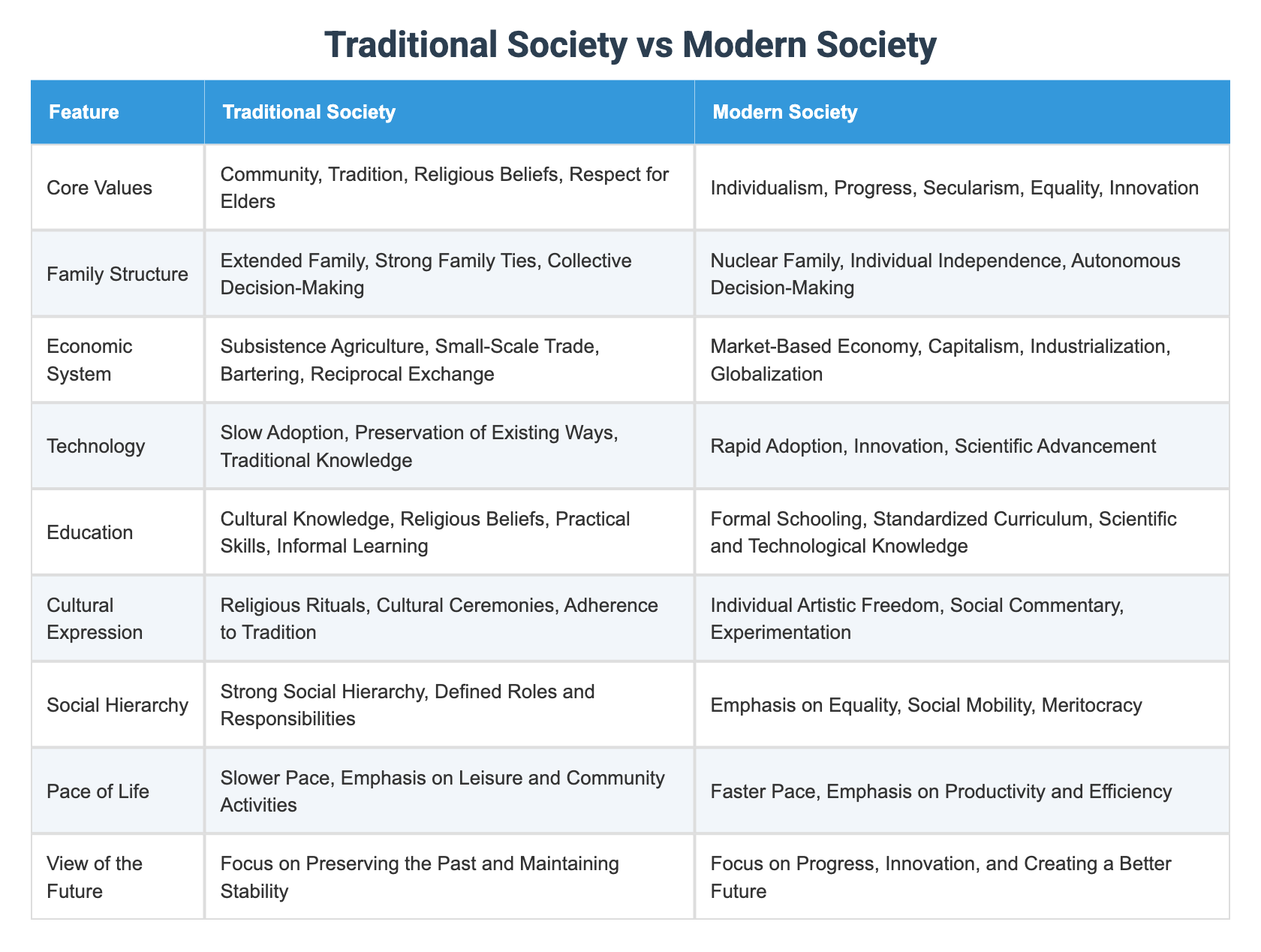 Traditional Society vs Modern Society