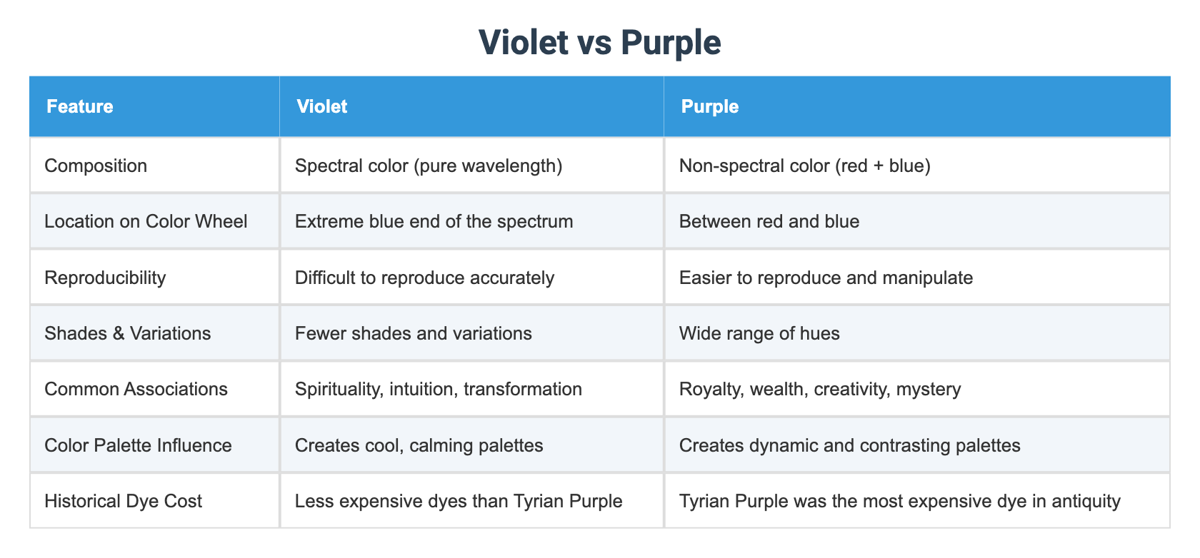 Violet vs Purple