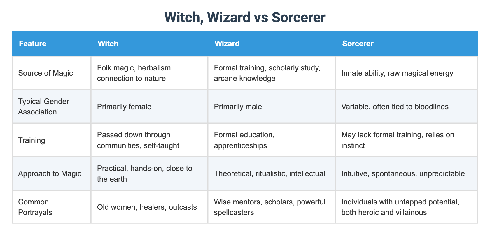 Witch, Wizard vs Sorcerer