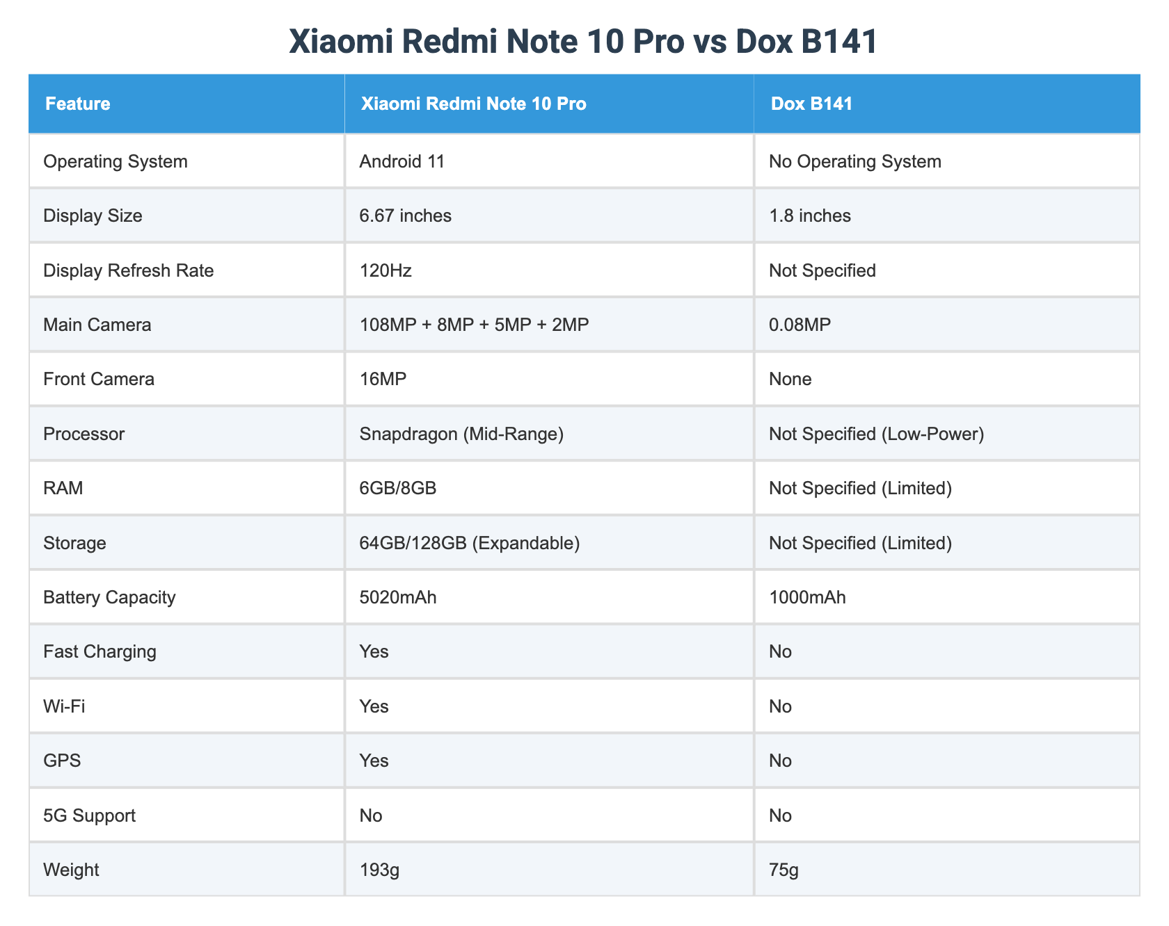 Xiaomi Redmi Note 10 Pro vs Dox B141