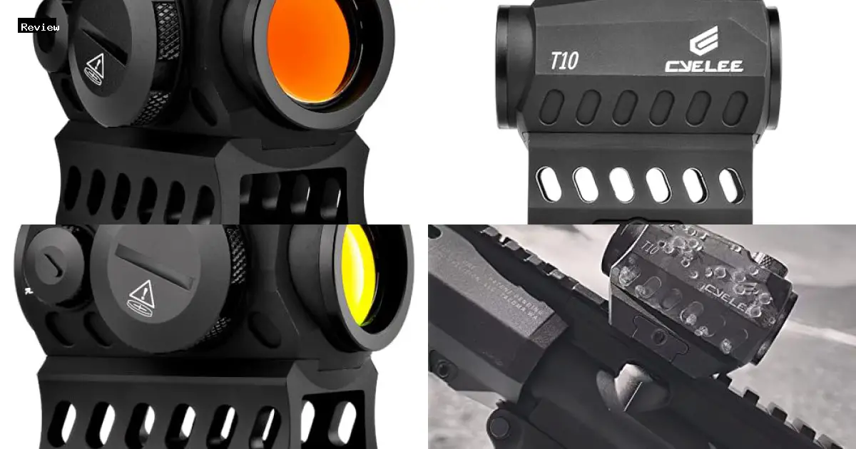 Cyelee T10 Red Dot Sight 1x20mm 2MOA Shake Awake Rifle Scope with ...