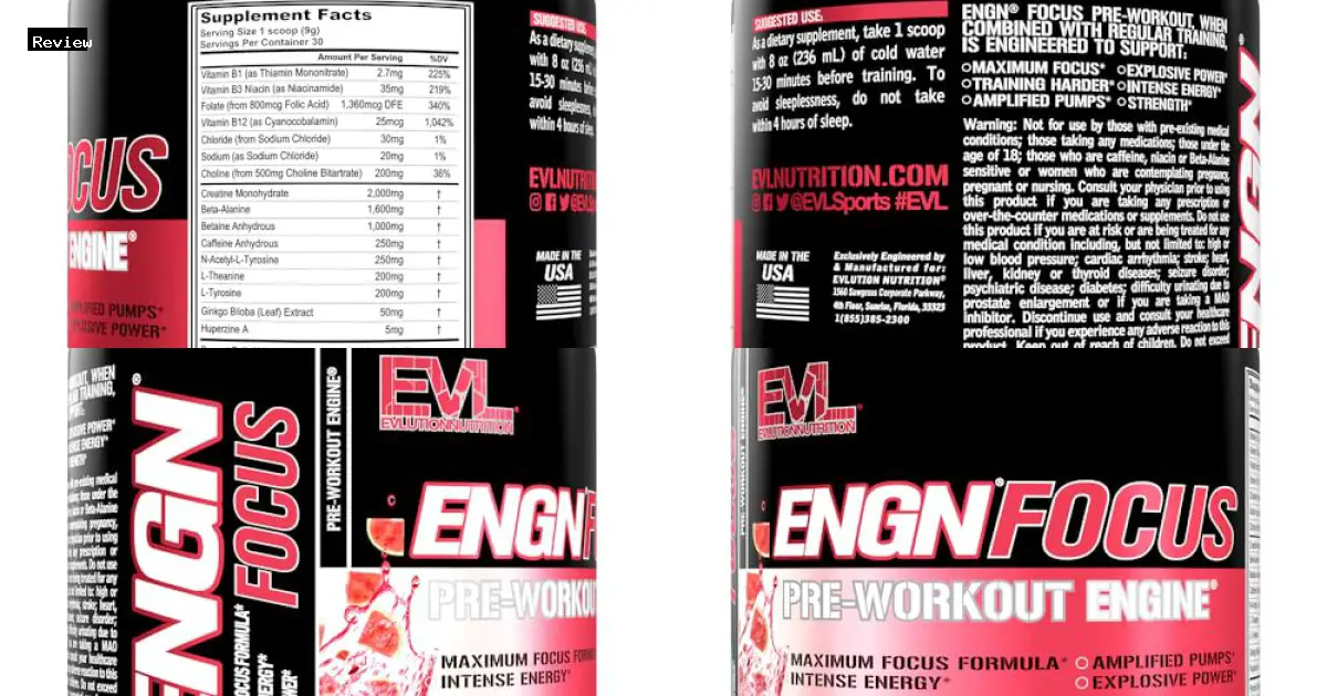 Evlution ENGN Focus Review: Pre-Workout Powerhouse