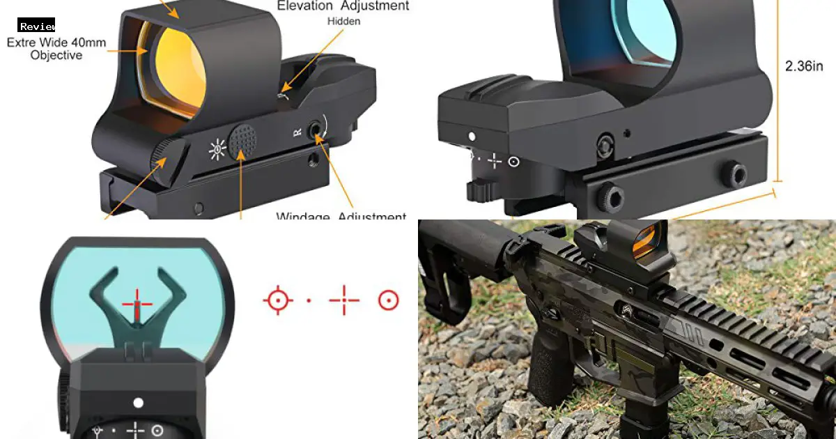 Feyachi Reflex Sight - Multiple Reticle System Red Dot Sight with ...