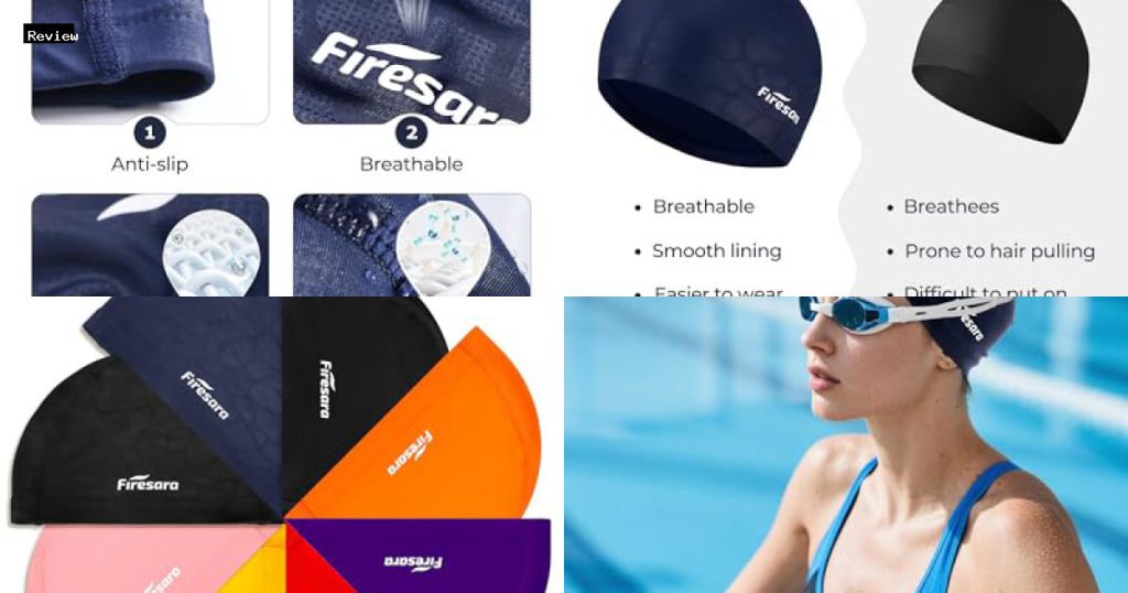 Firesara Fabric Cap vs Silicone Swim Cap