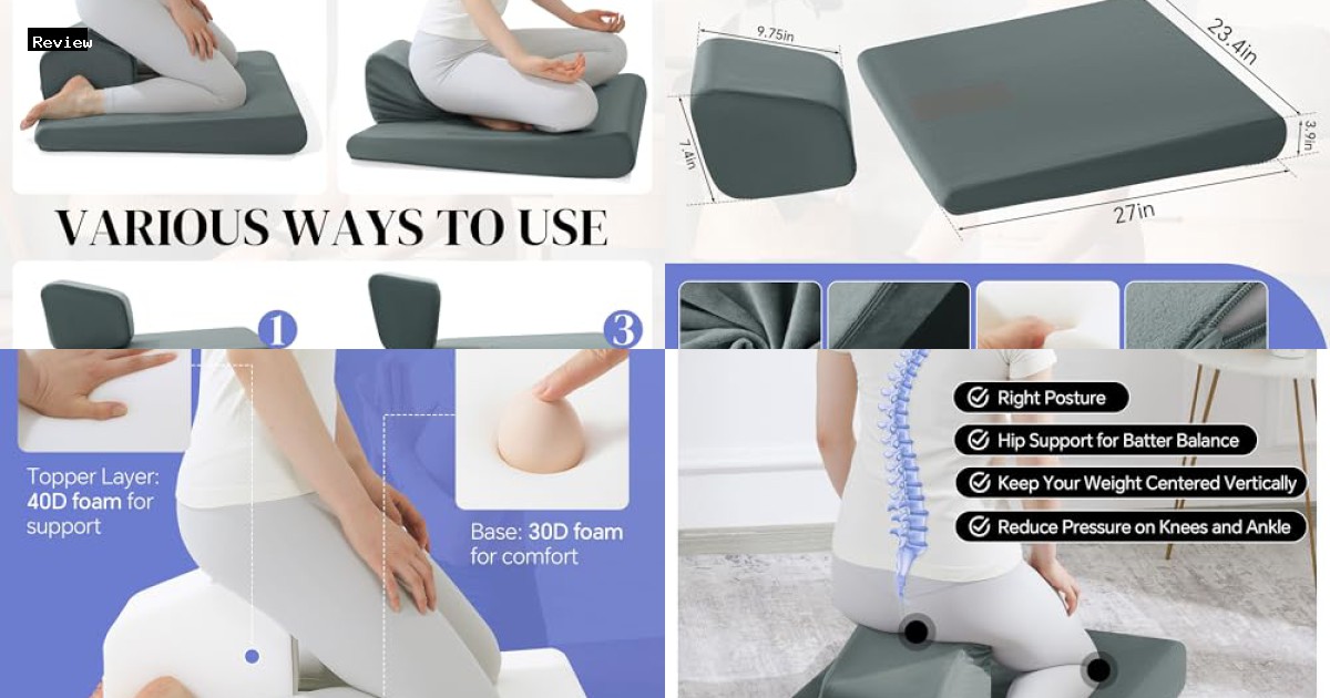 HOMBYS Meditation Cushion Set Review: Floor Sitting Support