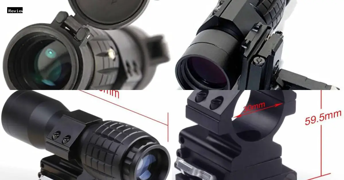 MAYMOC 3X Magnifier Scope Sight Flip to Side Quick Detach Compatible ...