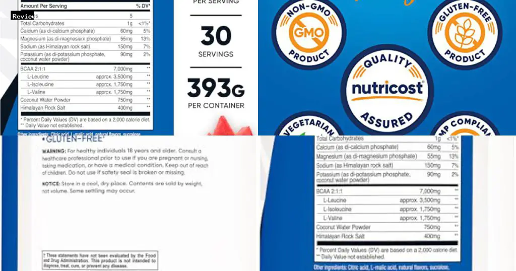 Optimum Nutrition BCAA vs Nutricost BCAA