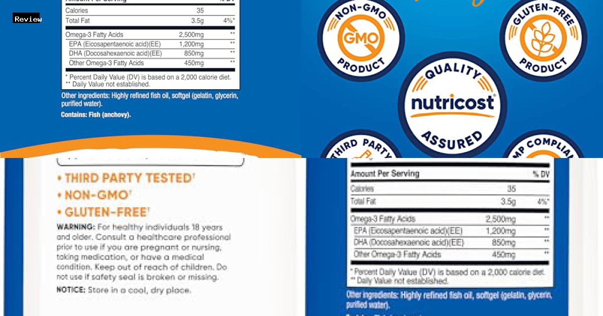 Nutricost Omega 3 Fish Oil Review