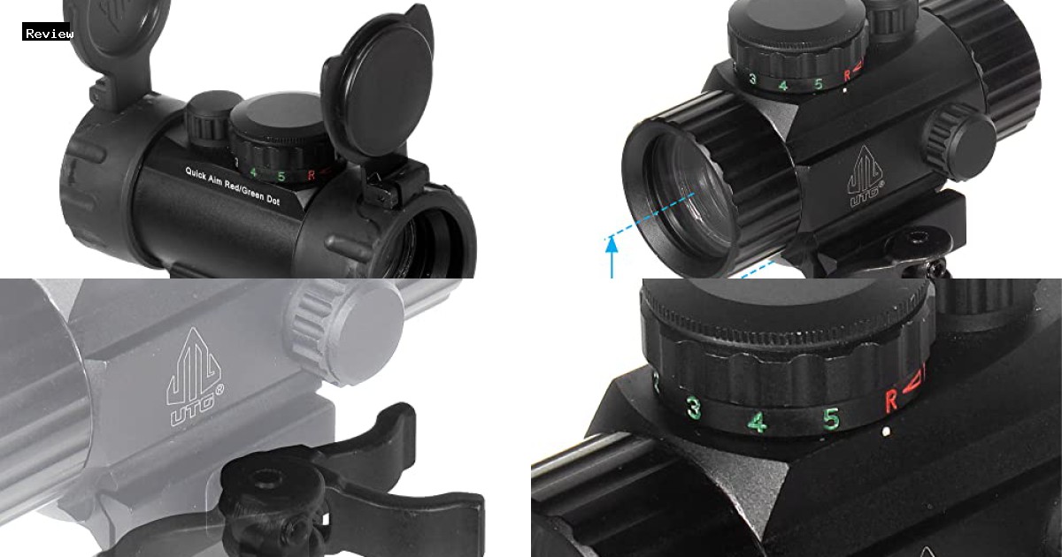 UTG 3.8" ITA Red/Green Circle Dot Sight w/Integral QD Mount