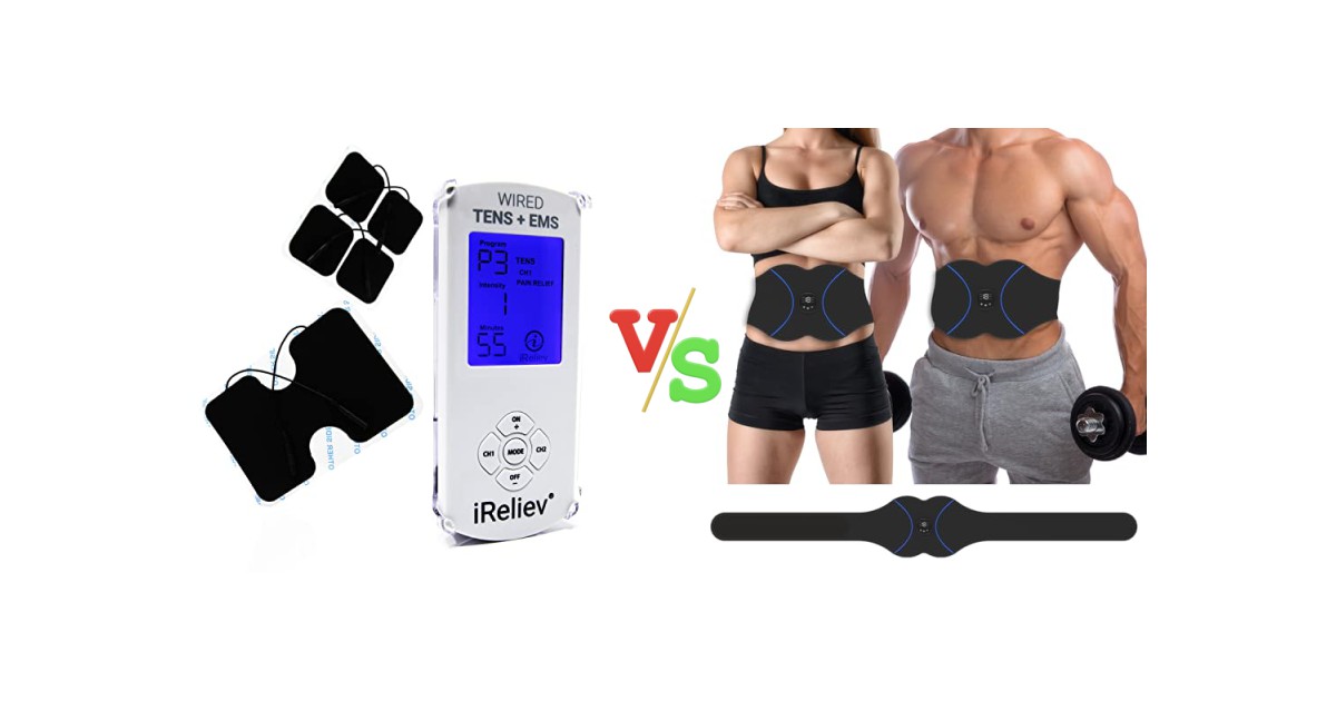 iReliev TENS + EMS vs ABS Stimulator EMS