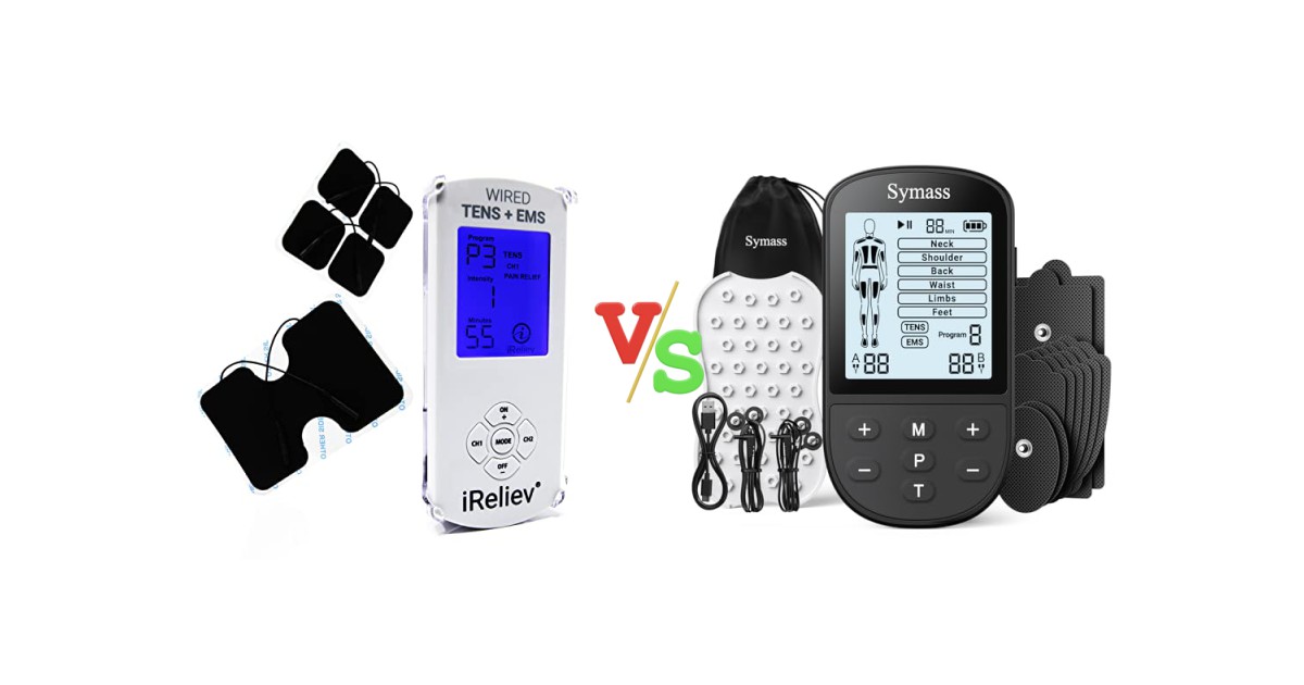 iReliev TENS + EMS vs TENS Unit Muscle Stimulator