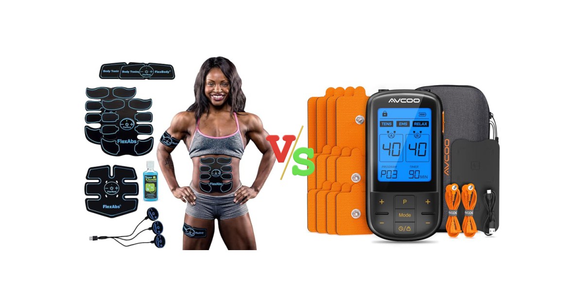 Abs Stimulator Muscle Toner vs AVCOO 3-in-1 TENS Unit