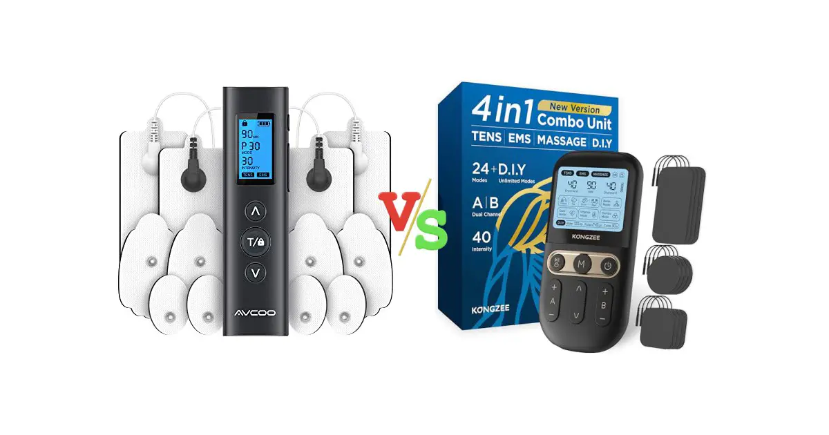 AVCOO TENS EMS Unit vs 4-in-1 Muscle Stimulator
