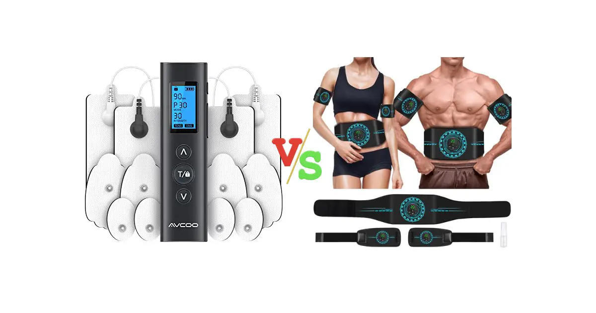 AVCOO TENS EMS Unit vs ABS Stimulator