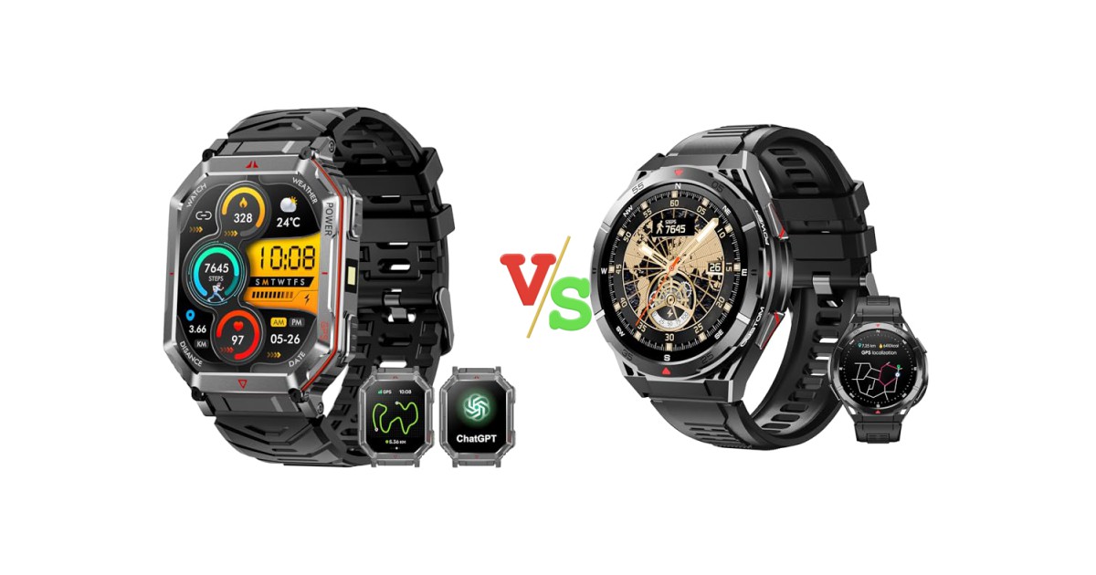 Military Smart Watch vs OUKITEL Smart Watch