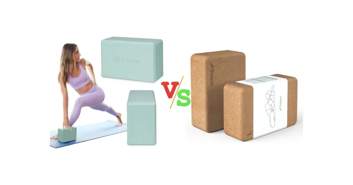 Gaiam Yoga Block vs Trideer Cork Blocks