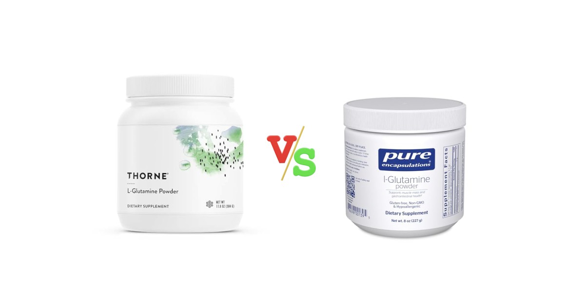 Thorne L-Glutamine vs Pure Encapsulations