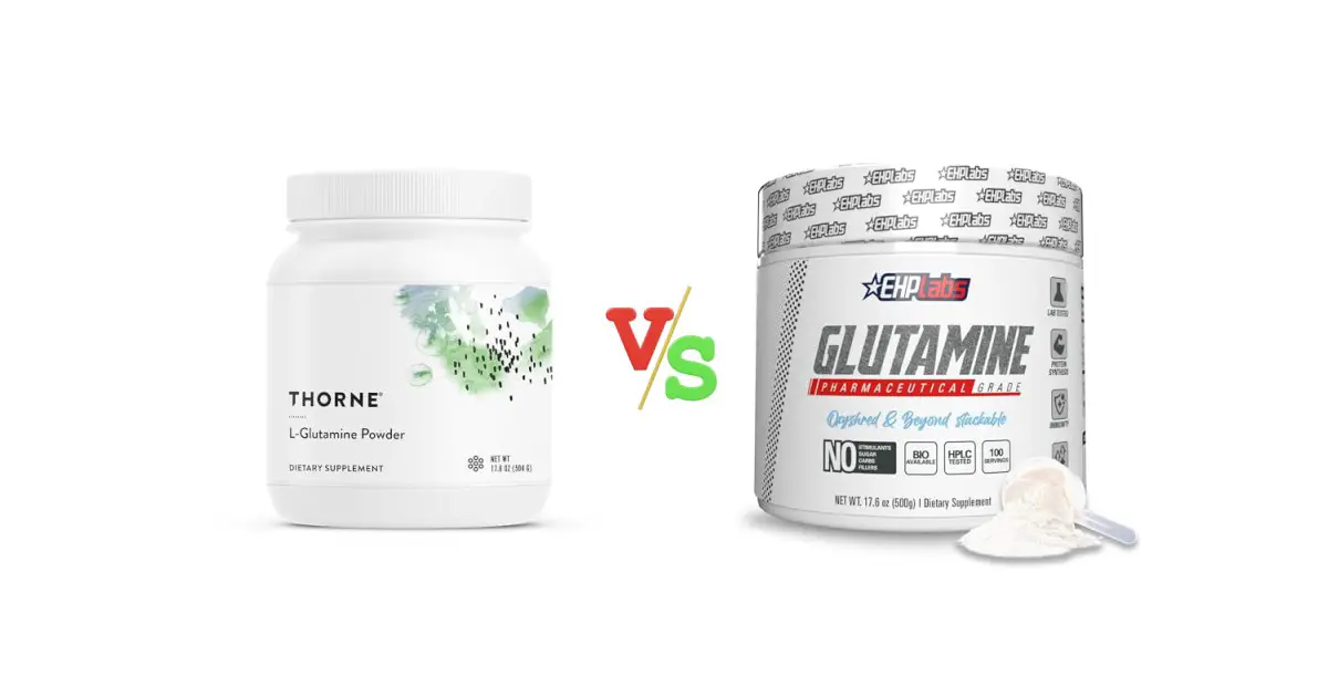 Thorne L-Glutamine vs EHP Labs L-Glutamine