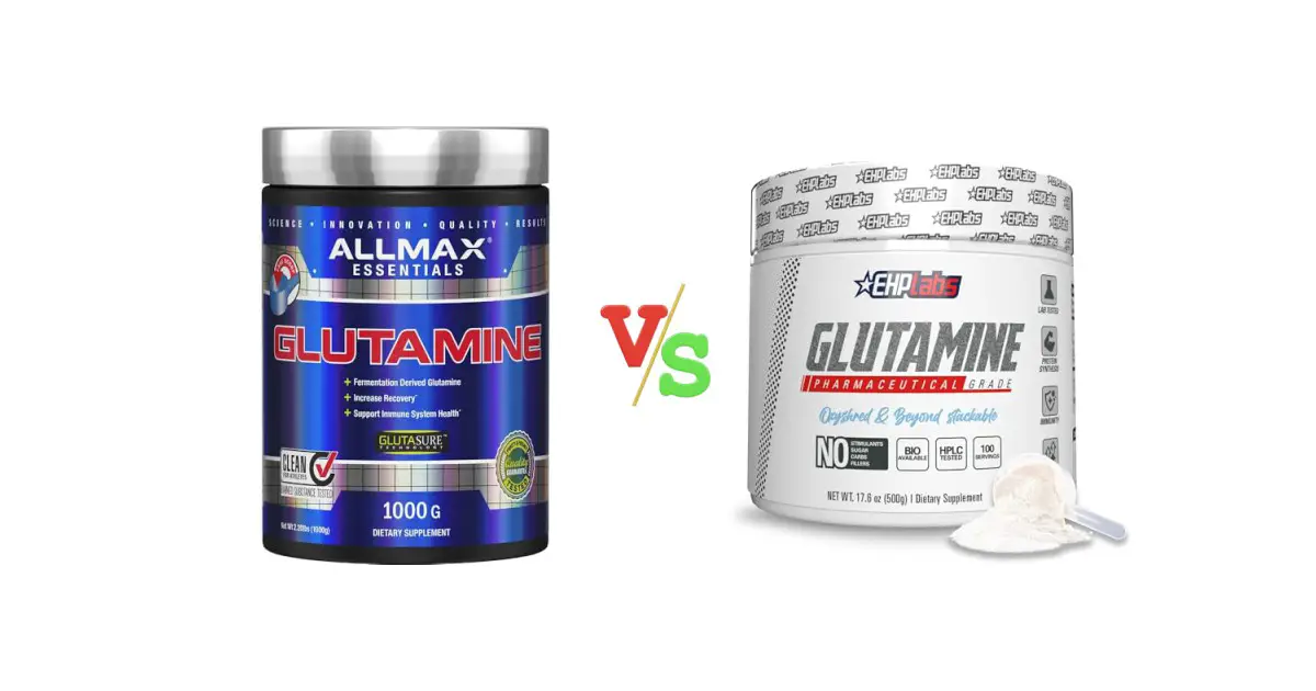 ALLMAX L-Glutamine vs EHP Labs L-Glutamine