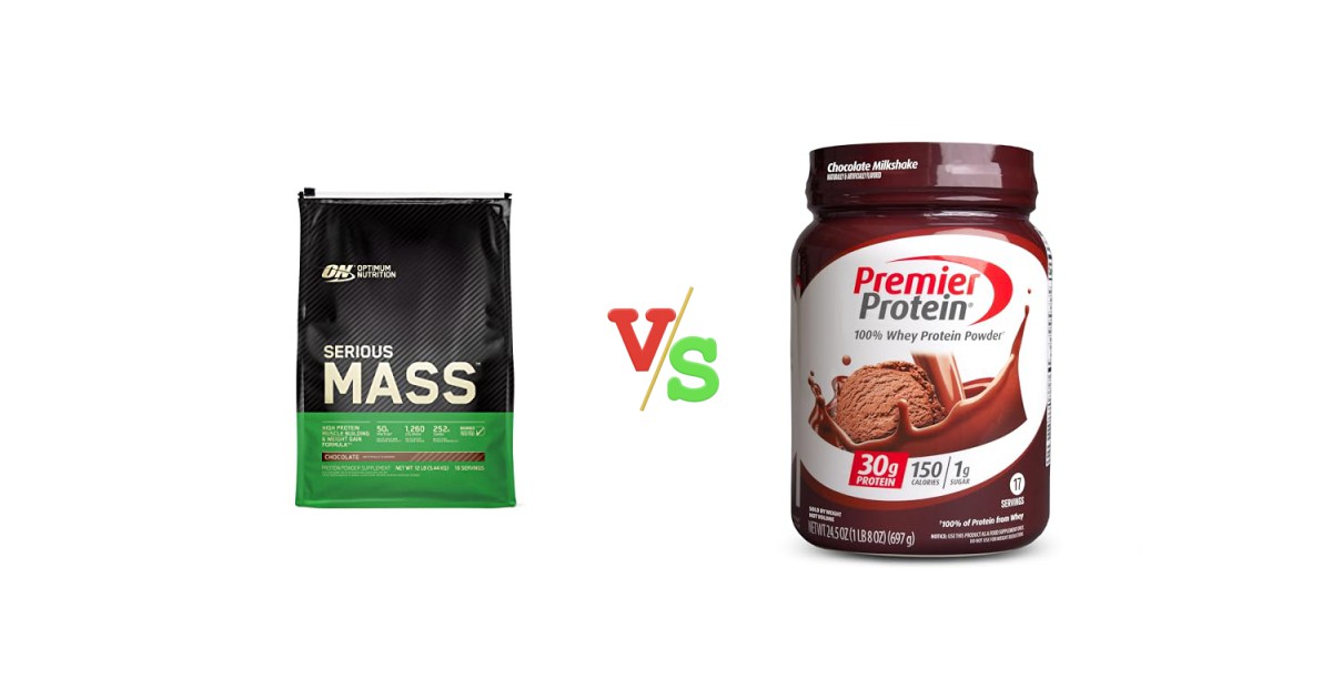 Optimum Nutrition Serious Mass vs Premier Protein