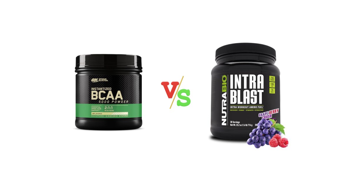 Optimum Nutrition BCAA vs NutraBio Intra Blast