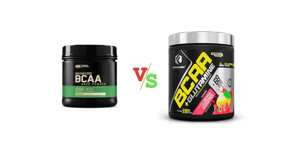 Optimum Nutrition BCAA vs Forzagen BCAAS