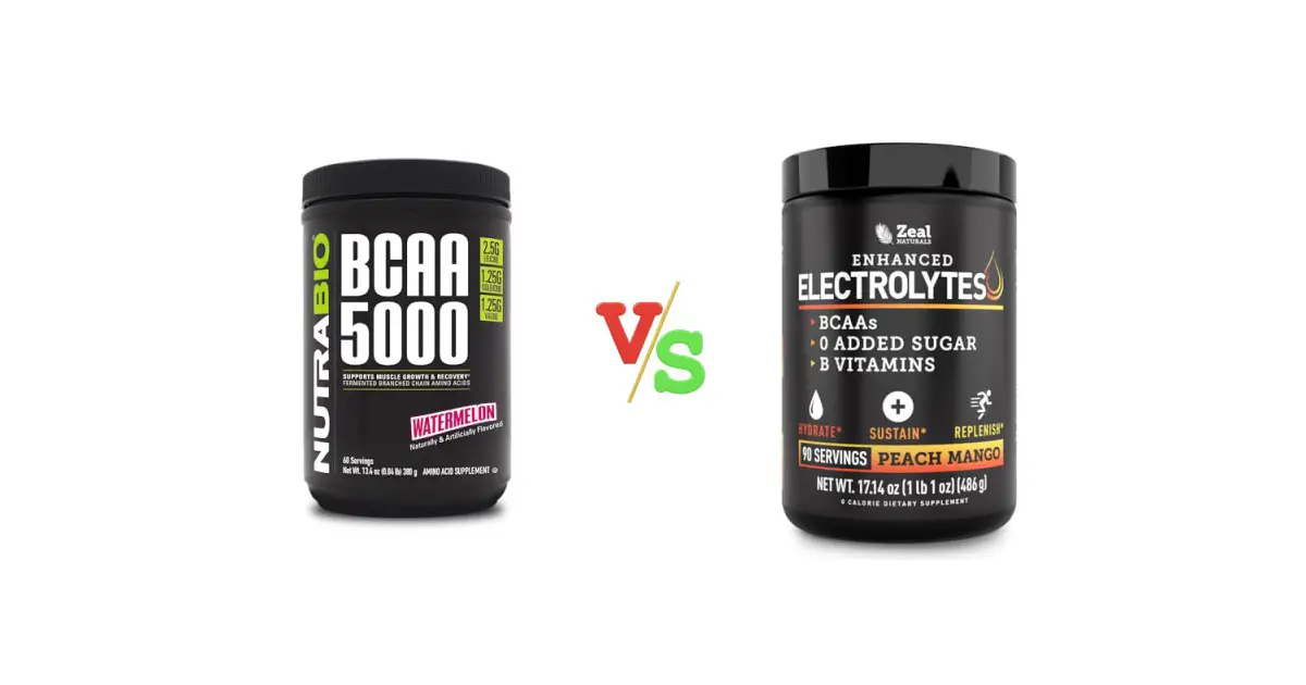 NutraBio BCAA 5000 vs Enhanced Electrolyte