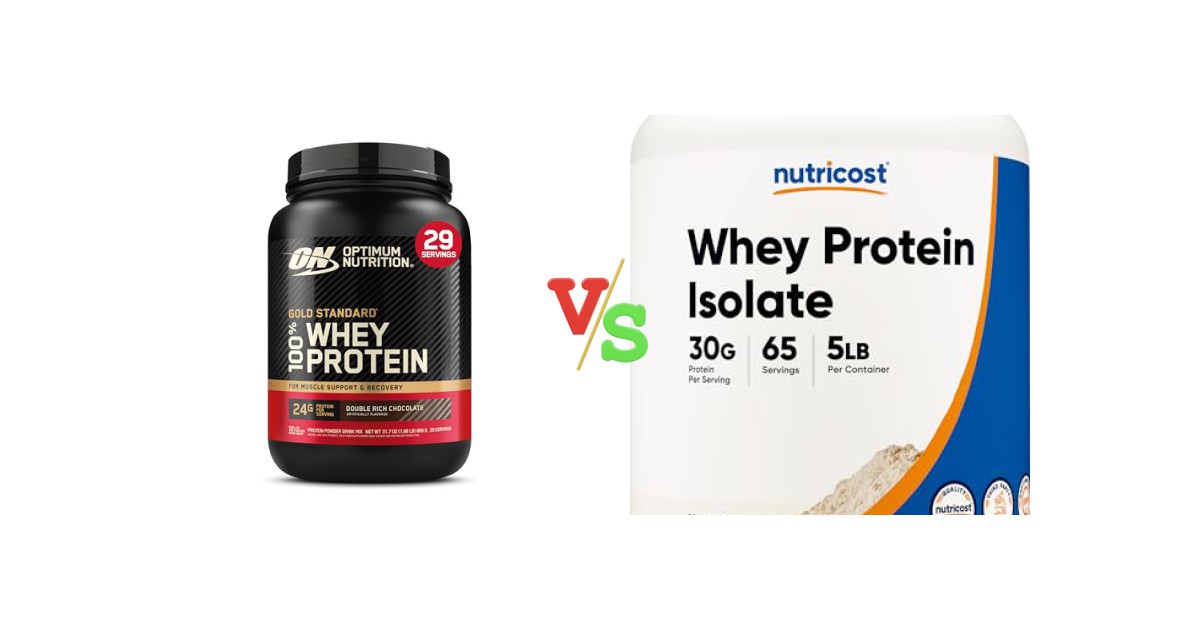 ON Gold Standard Whey vs Nutricost Whey