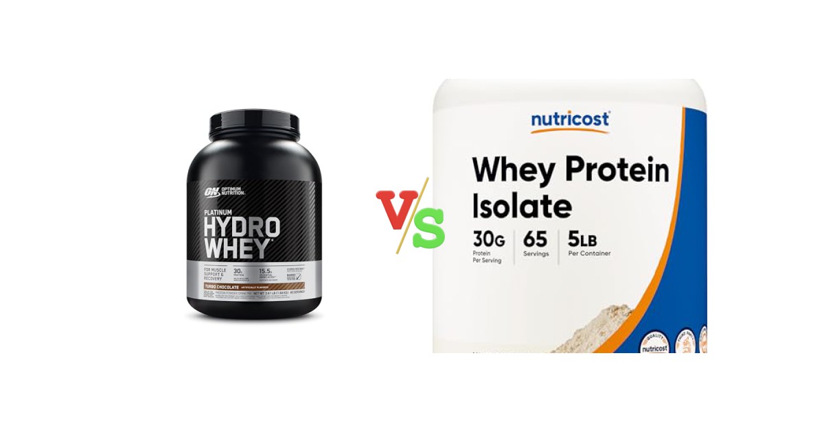 ON Hydrowhey vs Nutricost Whey Isolate