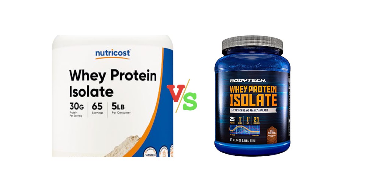 Nutricost Whey vs BODYTECH Whey