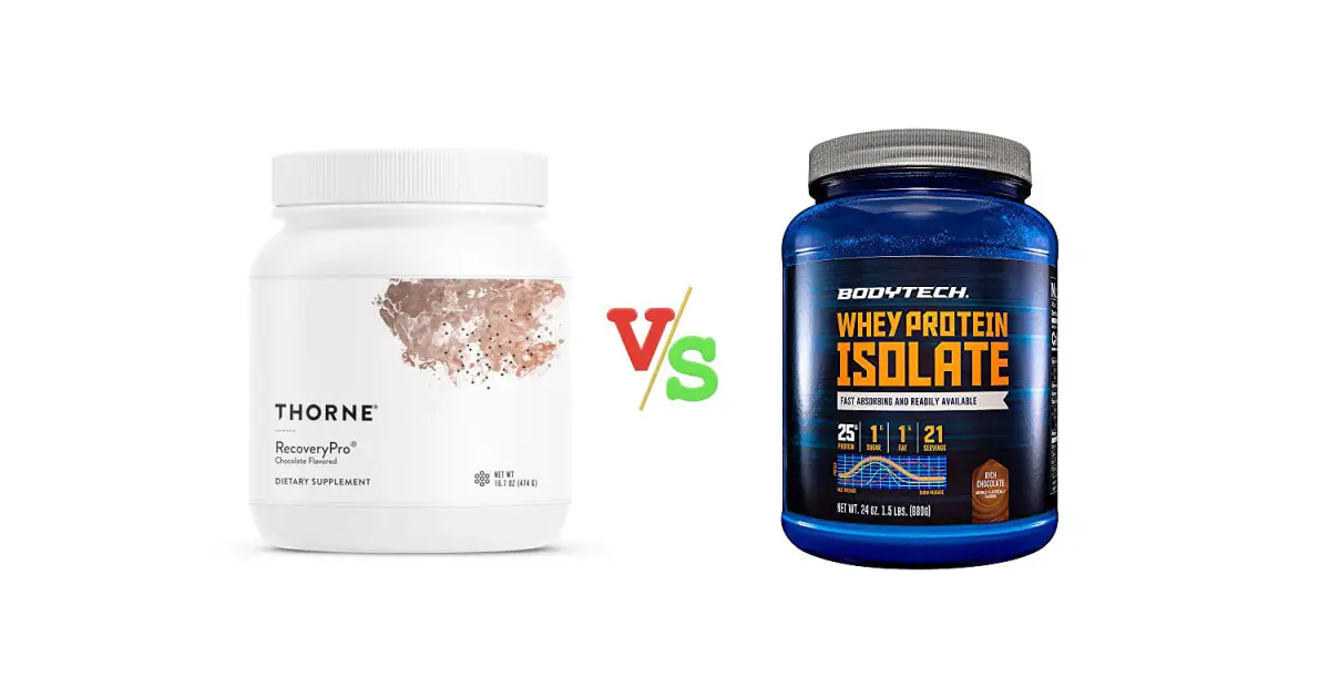 Thorne RecoveryPro vs BODYTECH Whey Protein