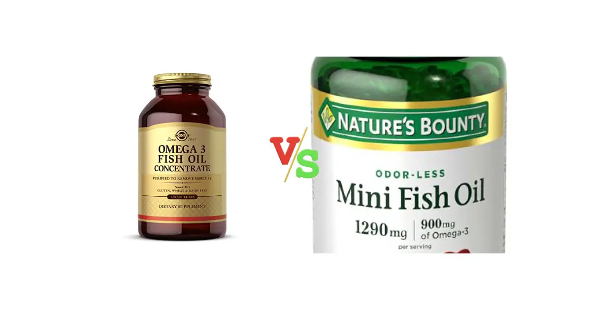 Solgar Omega-3 vs Nature's Bounty Mini Fish Oil