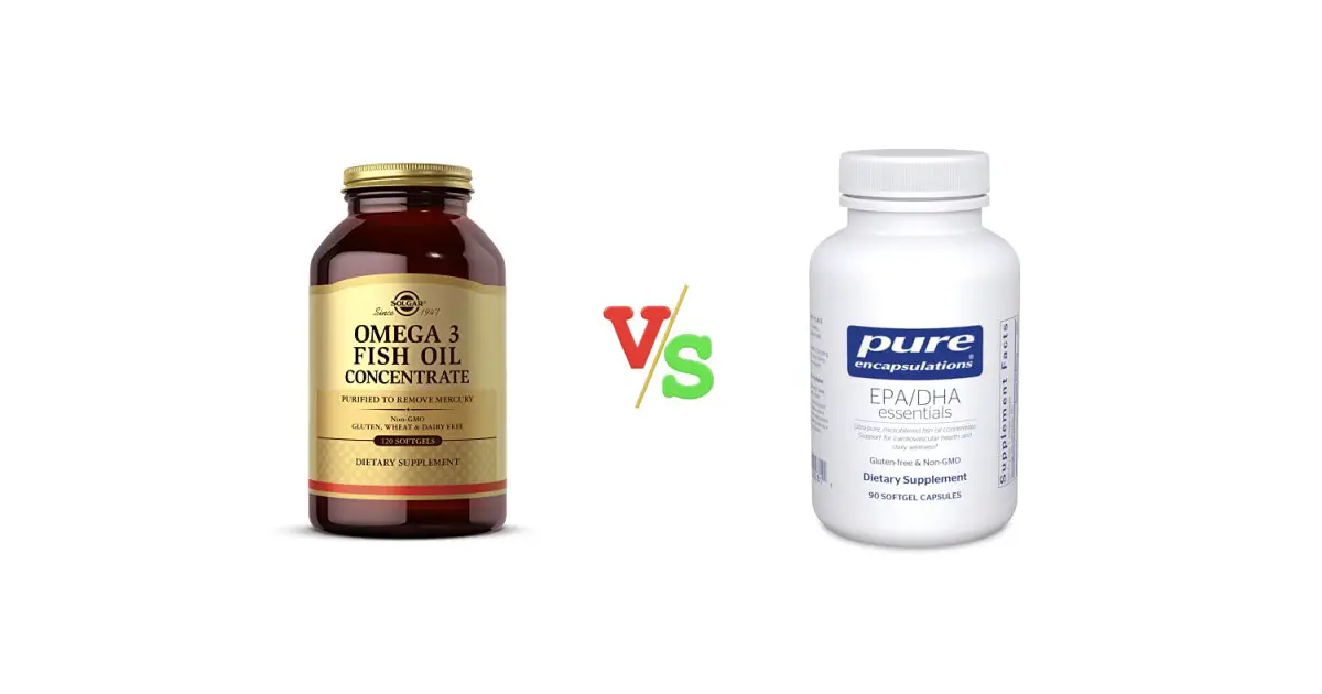 Solgar Omega-3 vs Pure Encapsulations EPA/DHA